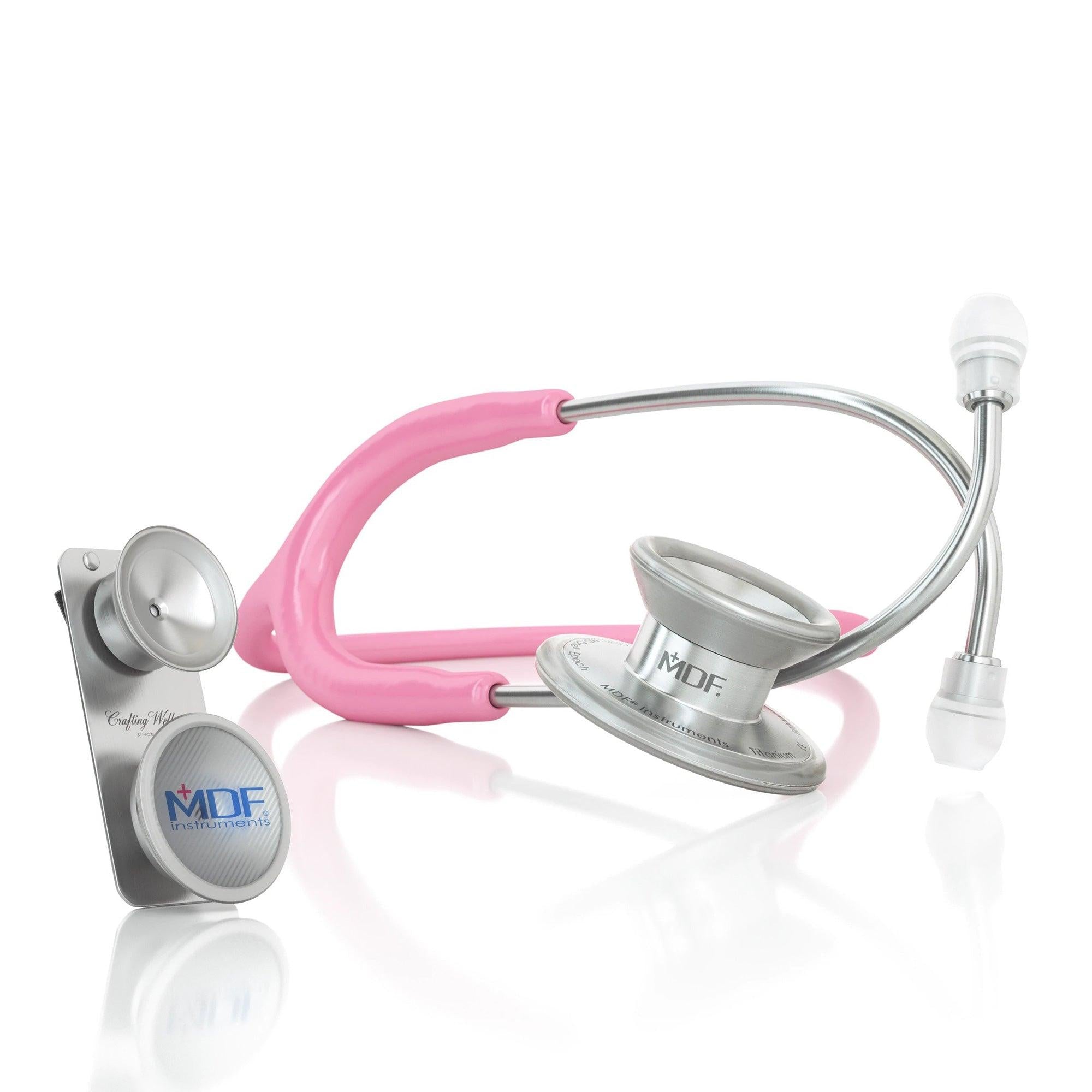 Md One® Epoch® Titan Erwachsenenand Kinder Rosa Silbern Stethoskop